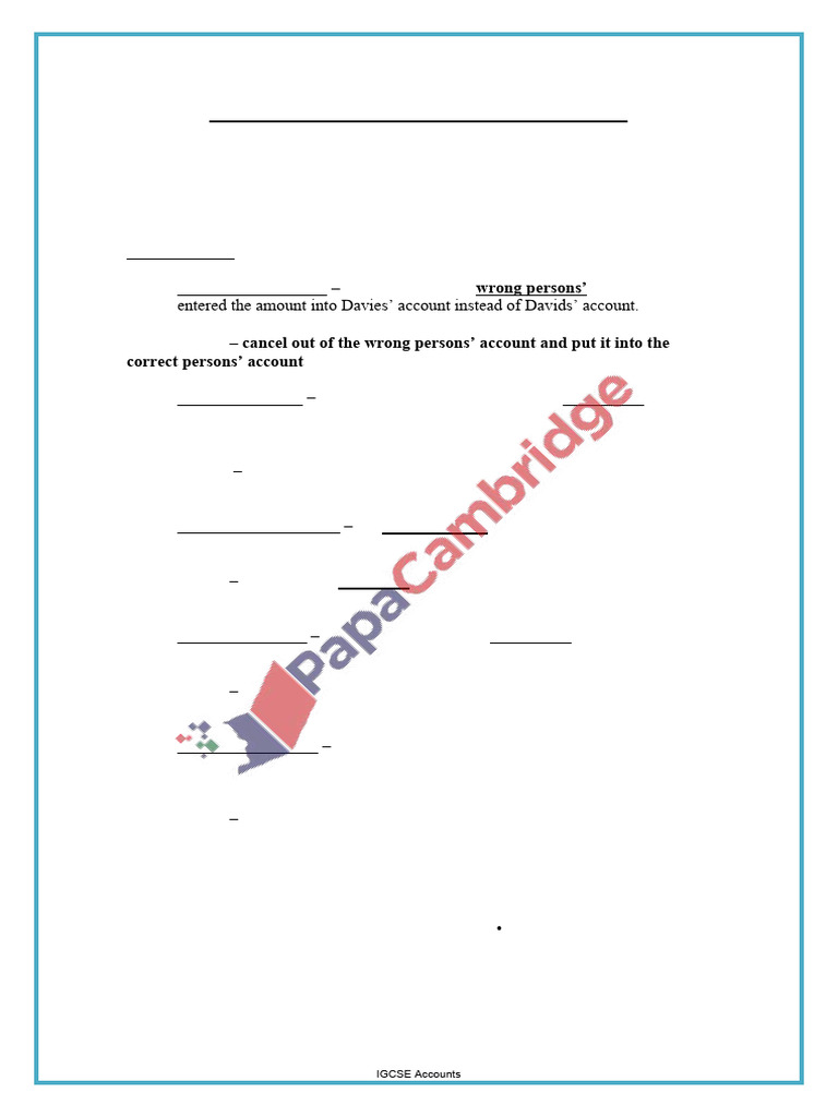 Correcting Trial Balance Errors | PDF | Debits And Credits | Financial ...