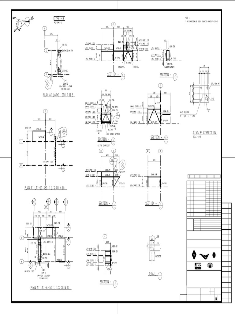 Structural Drawing LNG Loading Trestle Area 071-PRK-0041 | PDF