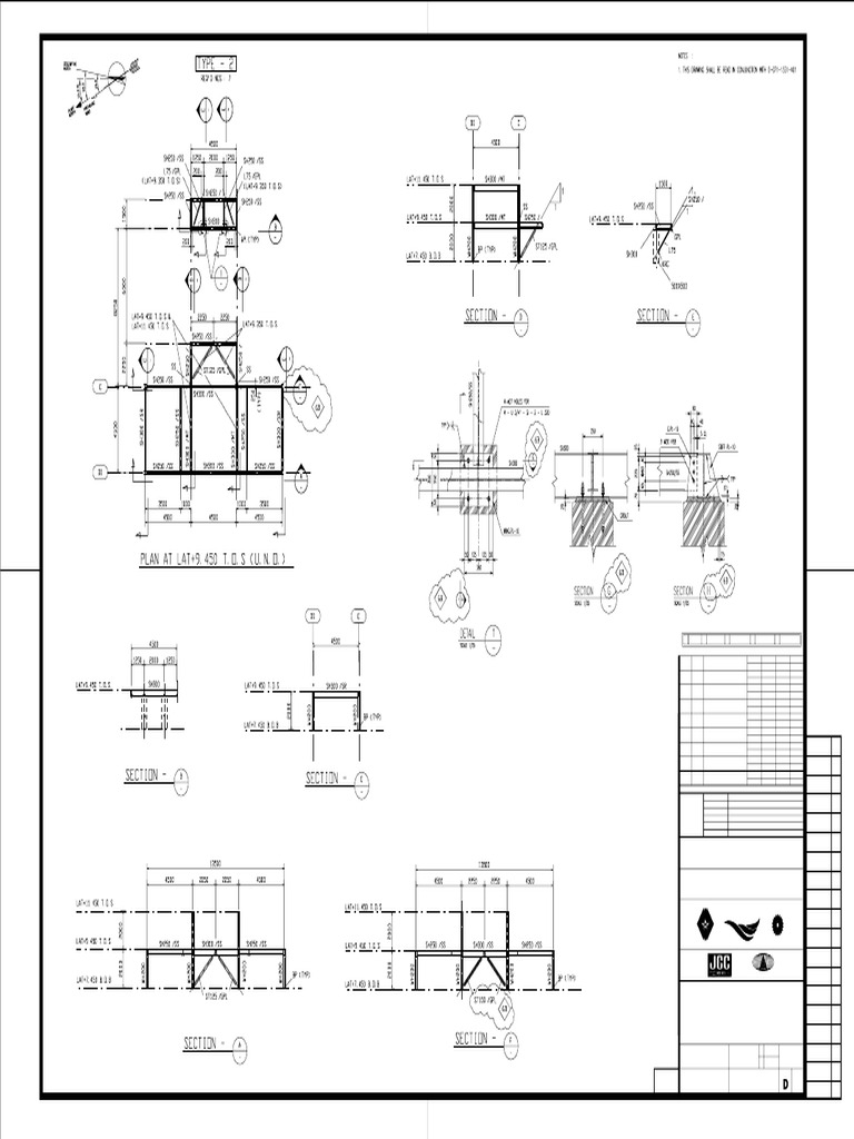 Structural Drawing LNG Loading Trestle Area 071-PRK-0041 | PDF