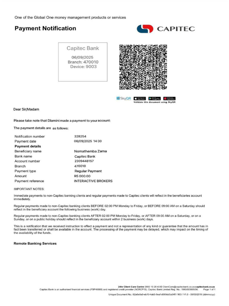 Payment Notification | PDF