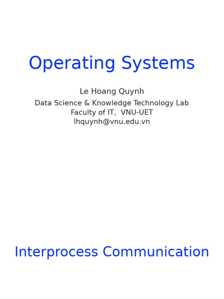 Lecture 03 InterprocessCommunication | PDF | Network Socket | Port (Computer Networking)