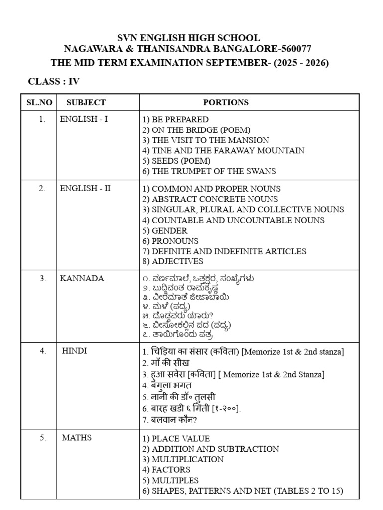 Nur To 7th Portions Paper - 9-10 | PDF | Noun | Morphology