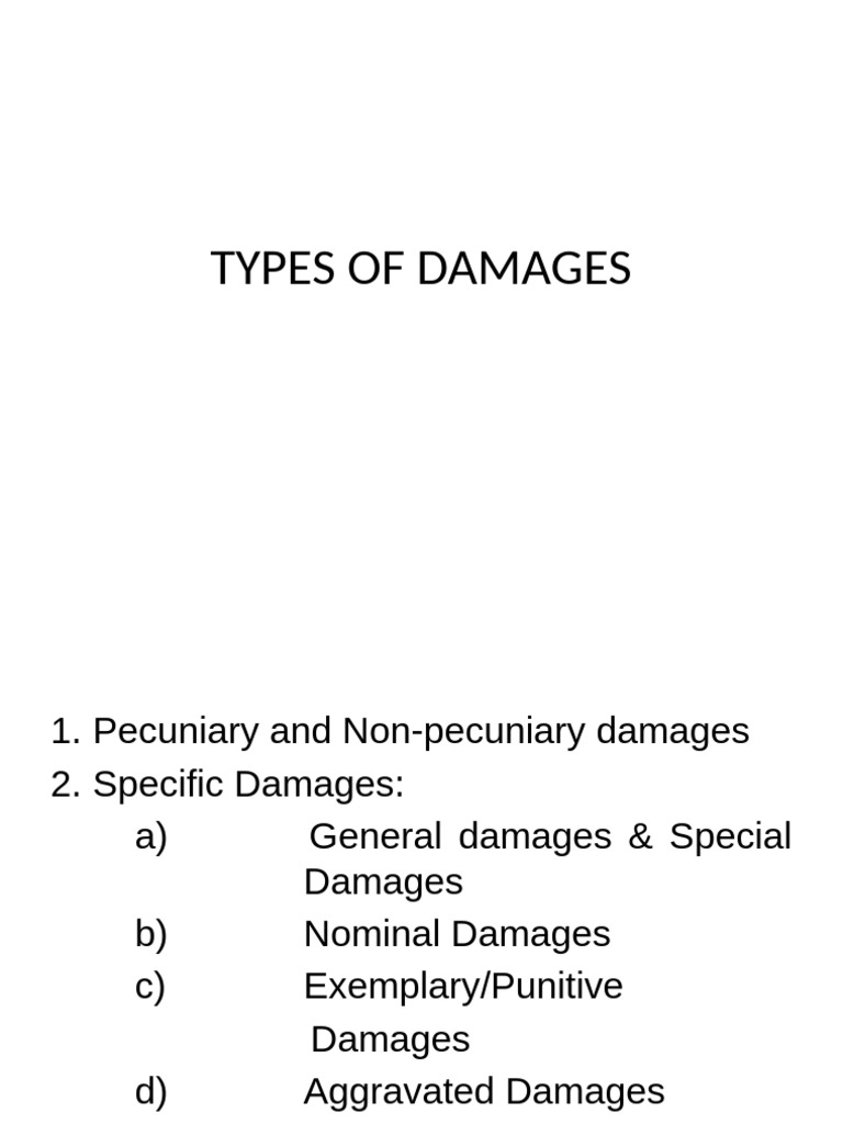 Types of Damages in Contract Law | PDF | Damages | Breach Of Contract