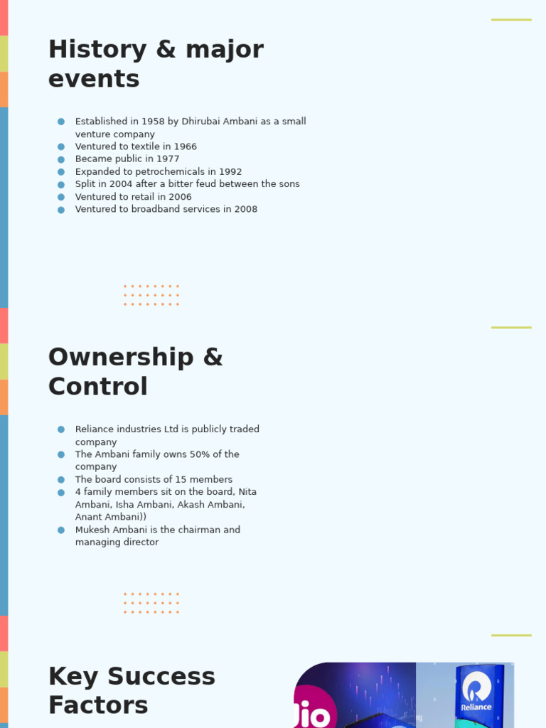 Reliance Industries: History & Ownership Insights | PDF