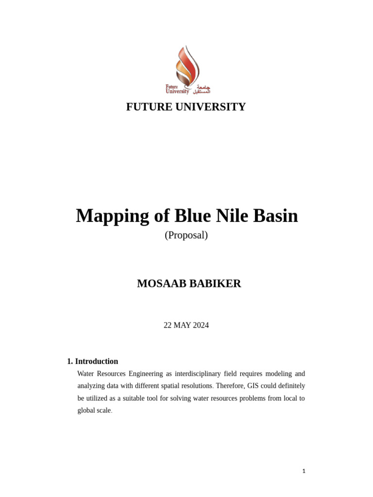 Mapping of Blue Nile Basin | PDF | Nile | Drainage Basin
