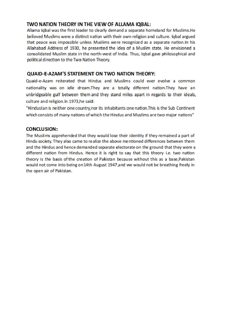 Two Nation Theory2025-09-30 114021 | PDF