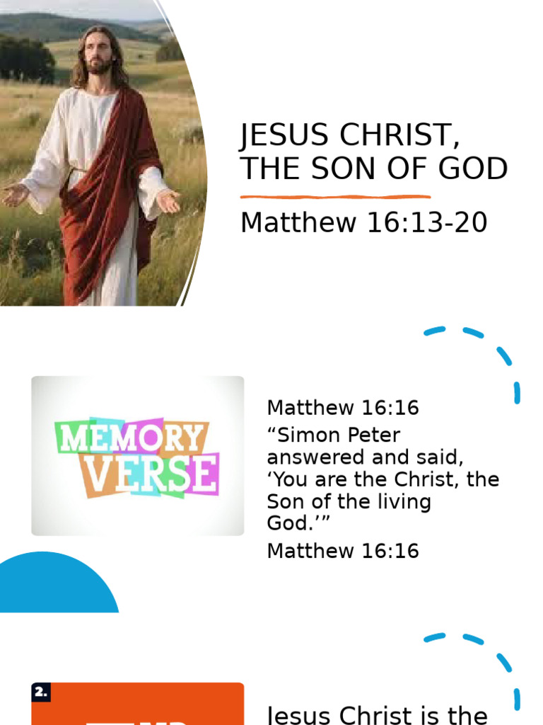Understanding Jesus as the Son of God | PDF | Jesus | Saint Peter