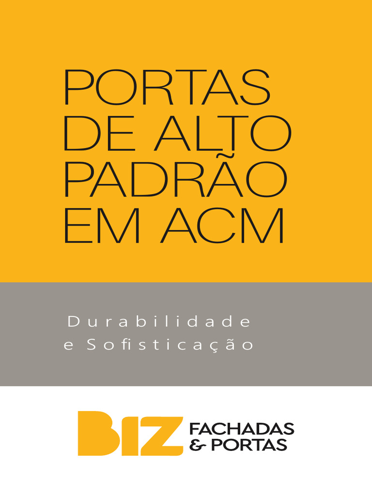 BIZ FACHADAS & PORTAS - PORTFÓLIO Portas | PDF