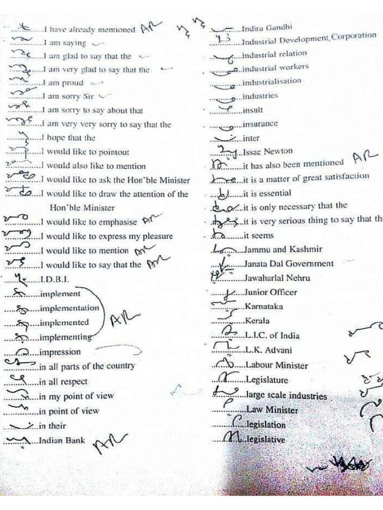 Shorthand Outline | PDF