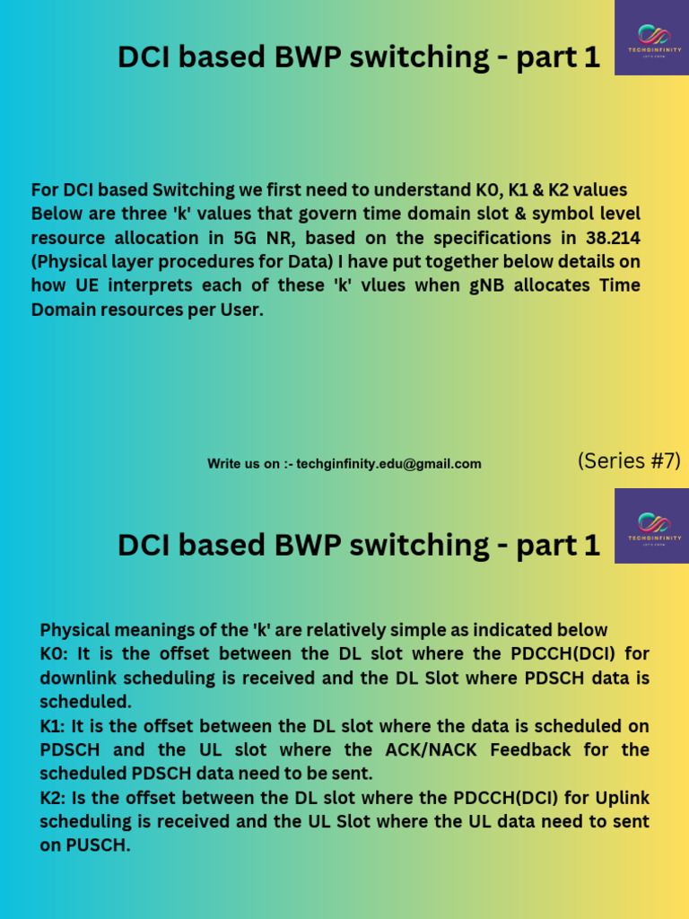 DCI Based BWP Switching-Part - 1 | PDF