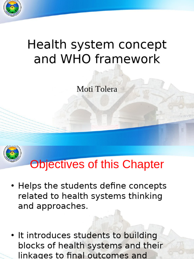 5 Health System Concept and Who Framework | PDF | System | Health Human ...