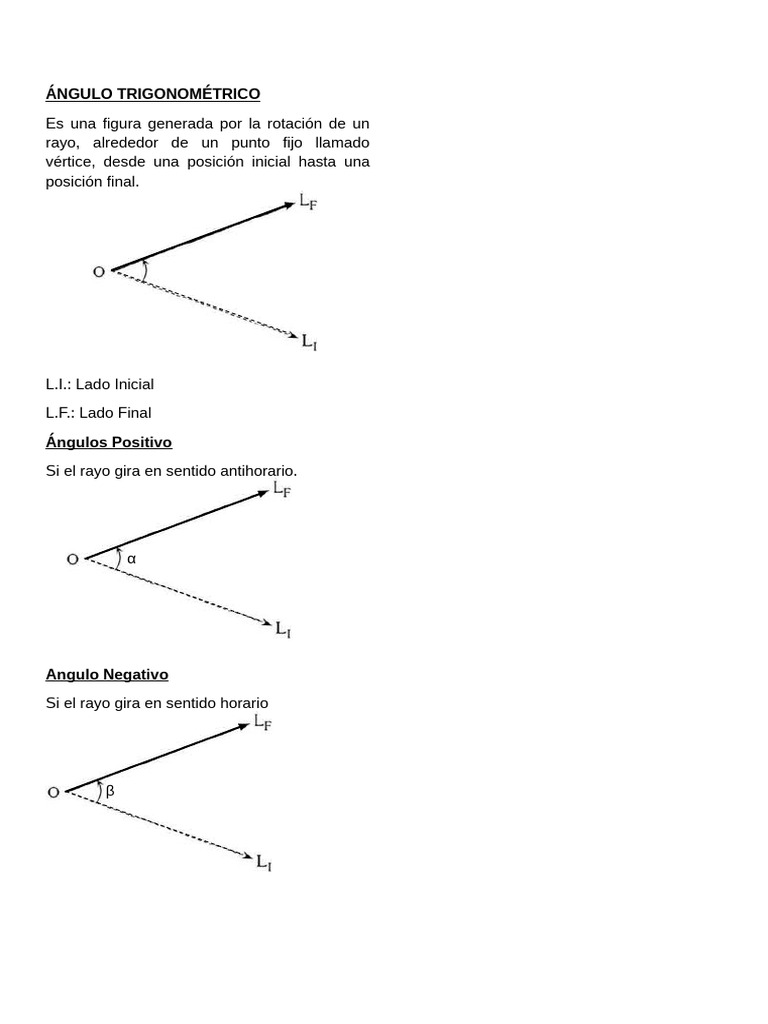 Ángulo Trigonométrico | PDF