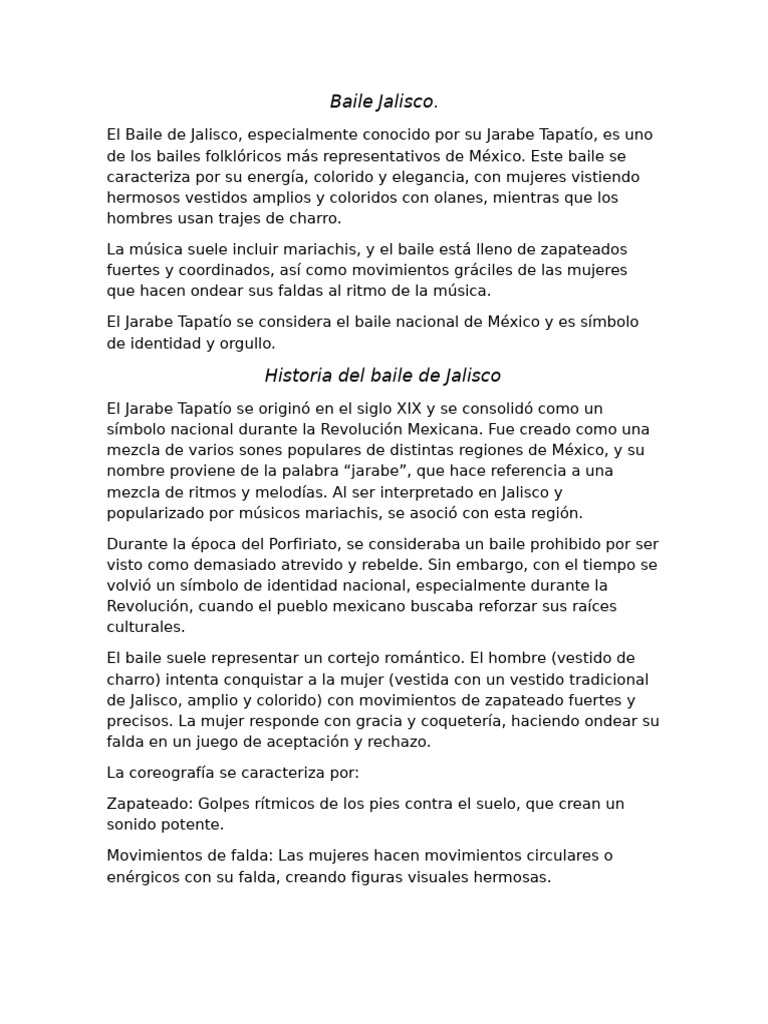 Baile Jalisco | PDF