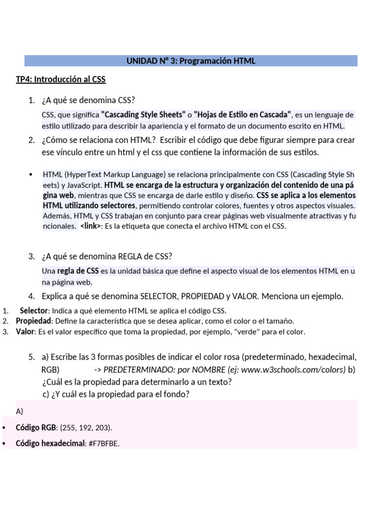 Tp4 - Intro Css | PDF | HTML | Hipertexto