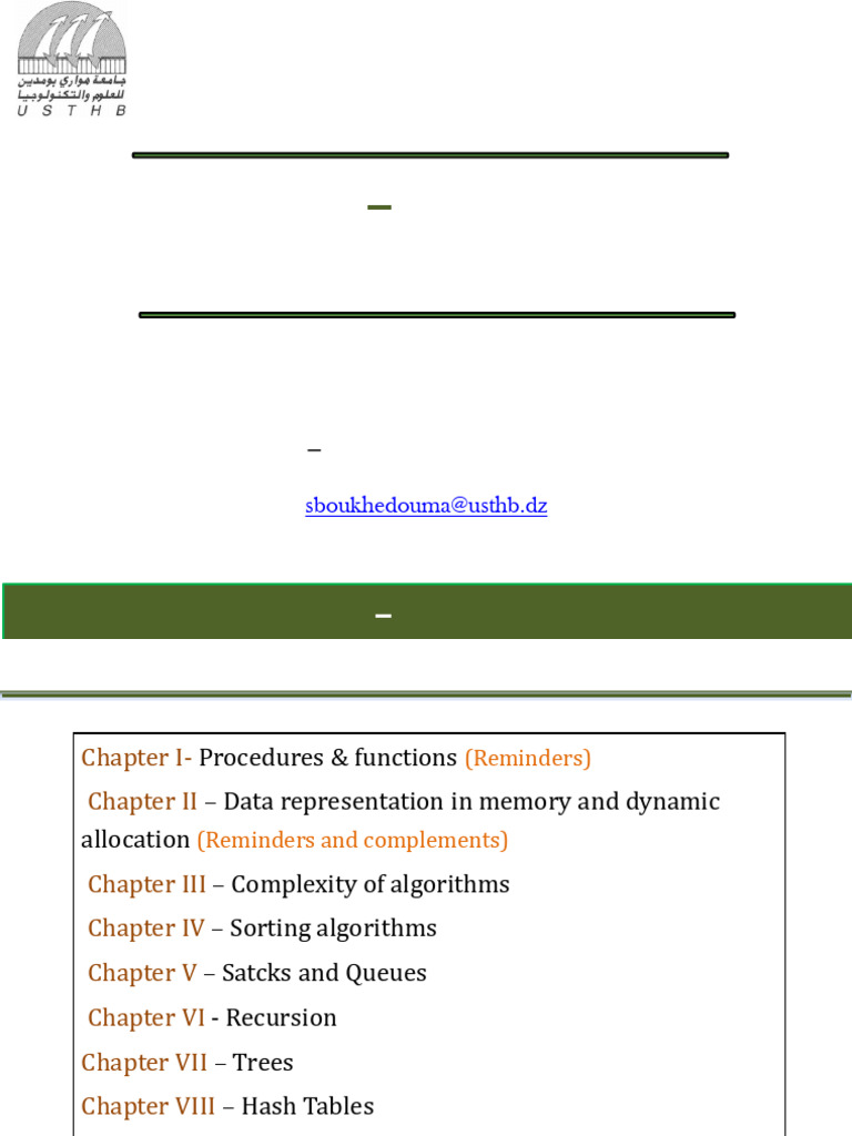 Chapter1 Algo 2025 Ing | PDF | Parameter (Computer Programming) | Computing