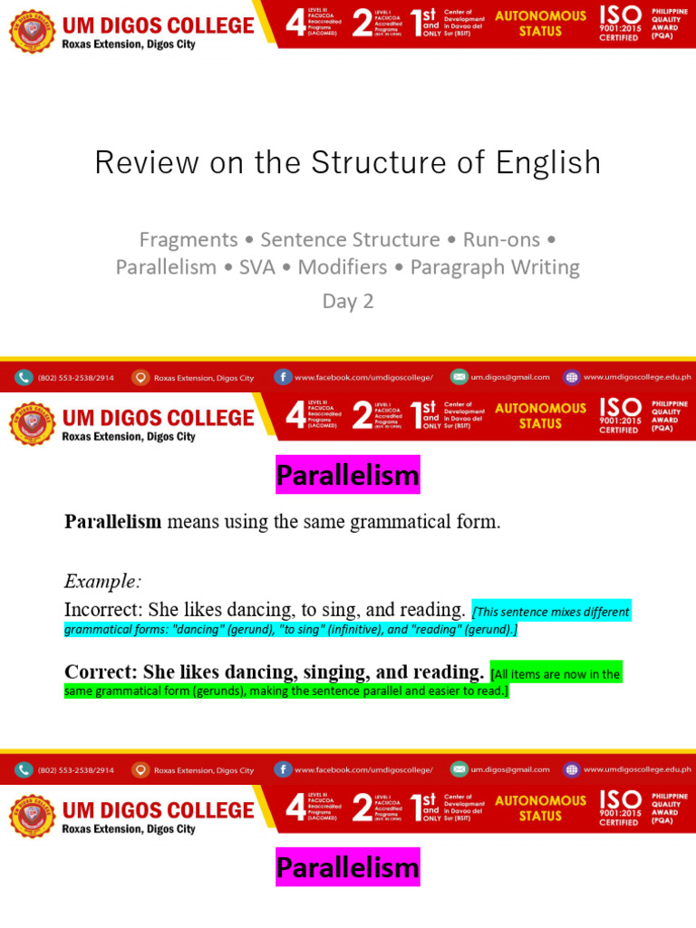 W1 3 2 Reviewer Structure of English 2 | PDF | Semantic Units | Grammar