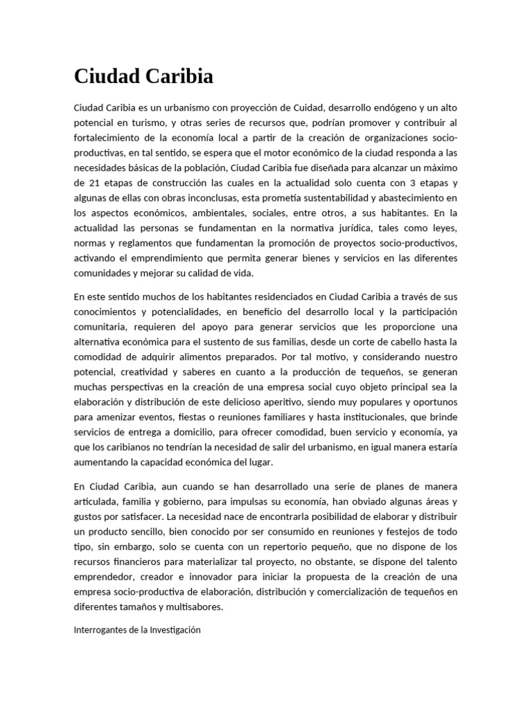 Ciudad Caribia: Desarrollo y Tequeños | PDF | Venezuela | Hugo Chavez