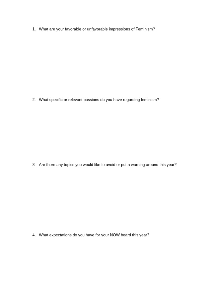 Questionnaire | PDF