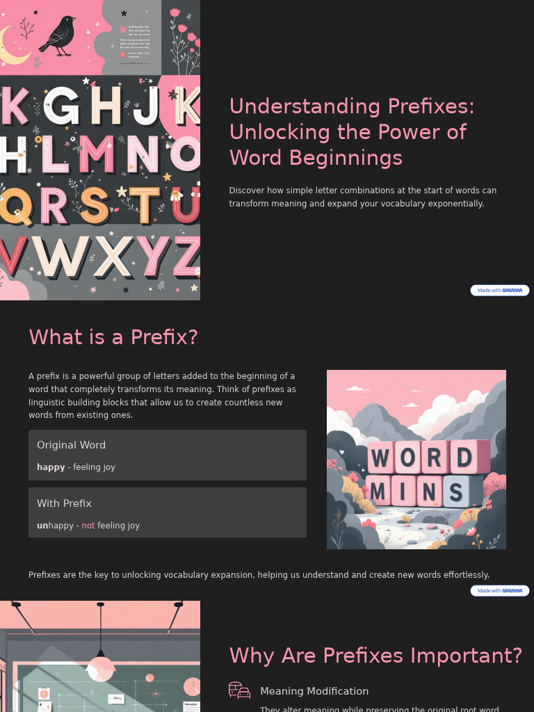 Mastering English Prefixes for Vocabulary | PDF | Vocabulary | Learning