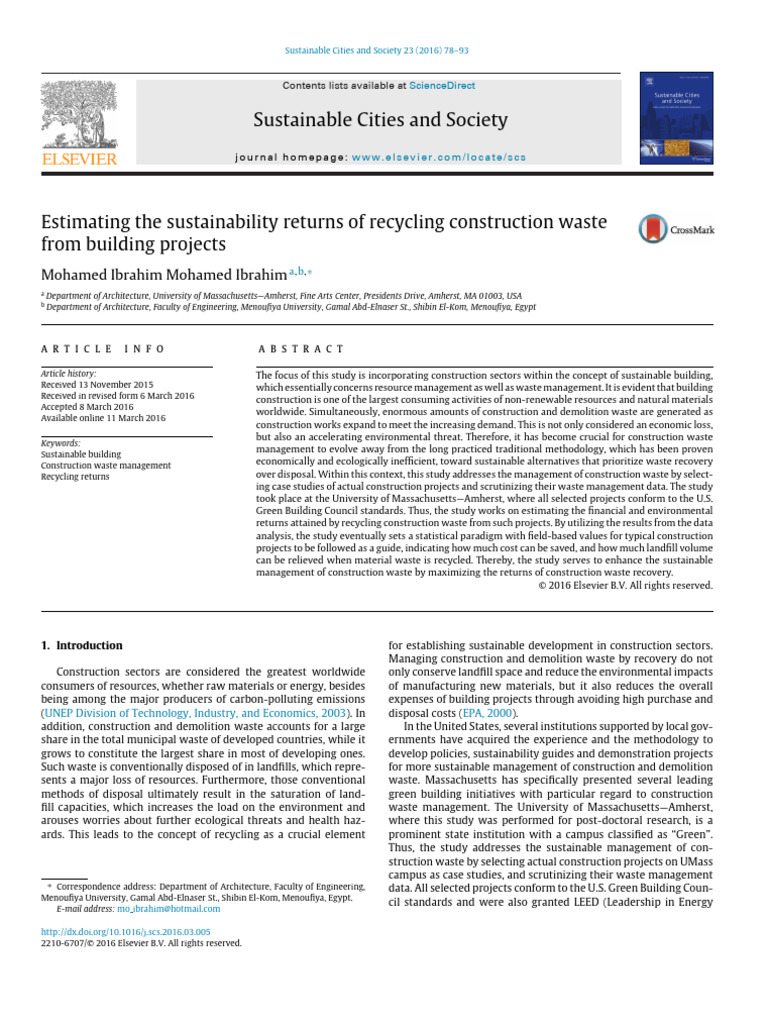Recycling Construction Waste Returns | PDF | Waste | Recycling
