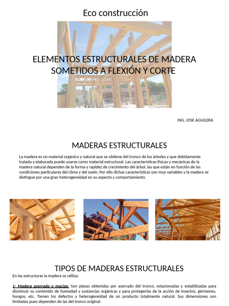 Clase N 1 Elementos Sometidos A Flexion Y Corte En Madera Pdf