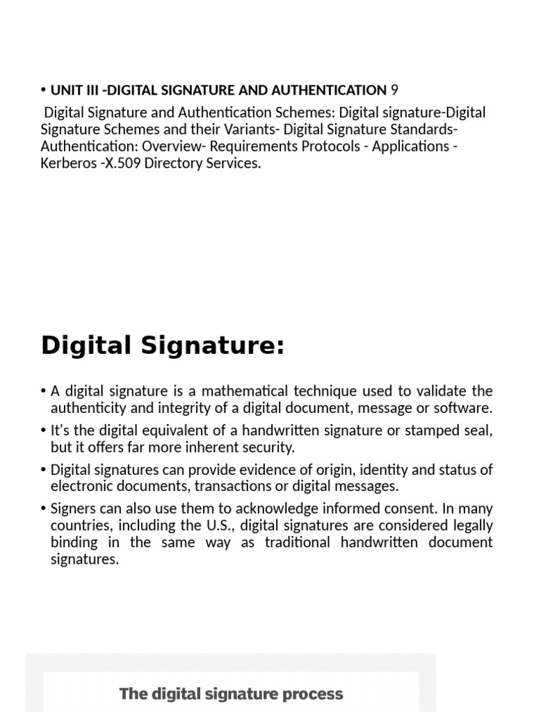 Digital Signatures and Authentication Explained | PDF | Public Key ...