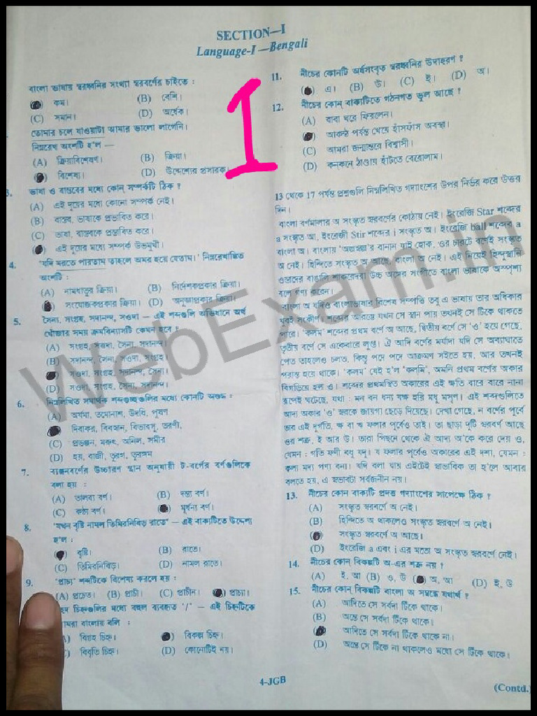 Primary TET Question Paper | PDF