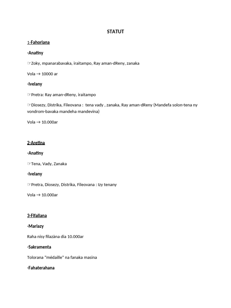 STATUT Karism | PDF