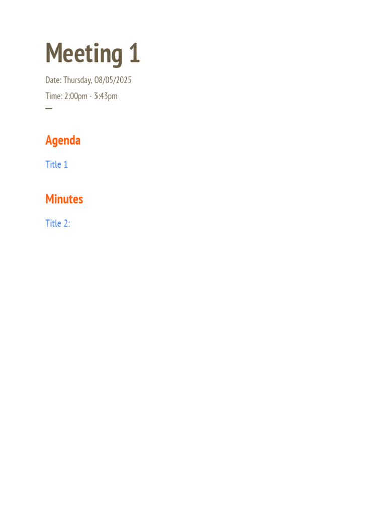 Minutes of Meeting (Date) | PDF