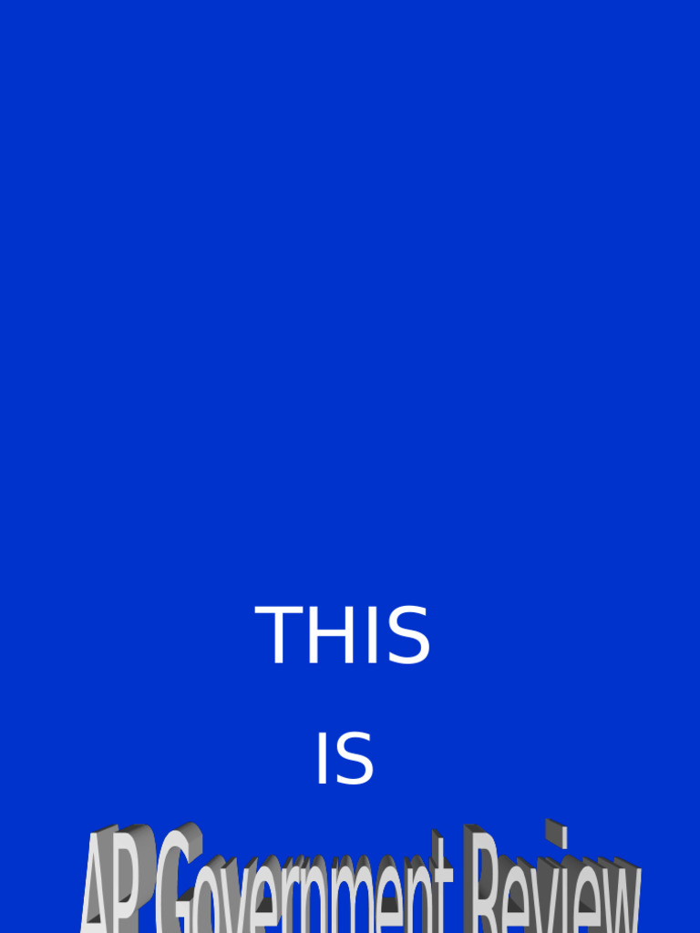 Unit II (FY) - Constitutional Underpinnings Review Game (Jeopardy) - 1 ...