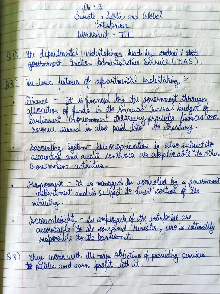 CH 3 Worksheet | PDF