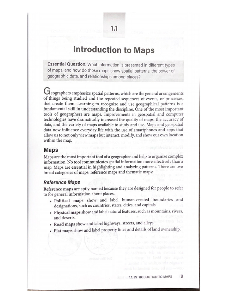 AMSCO Chapter 1 - Maps & Geographic Data | PDF