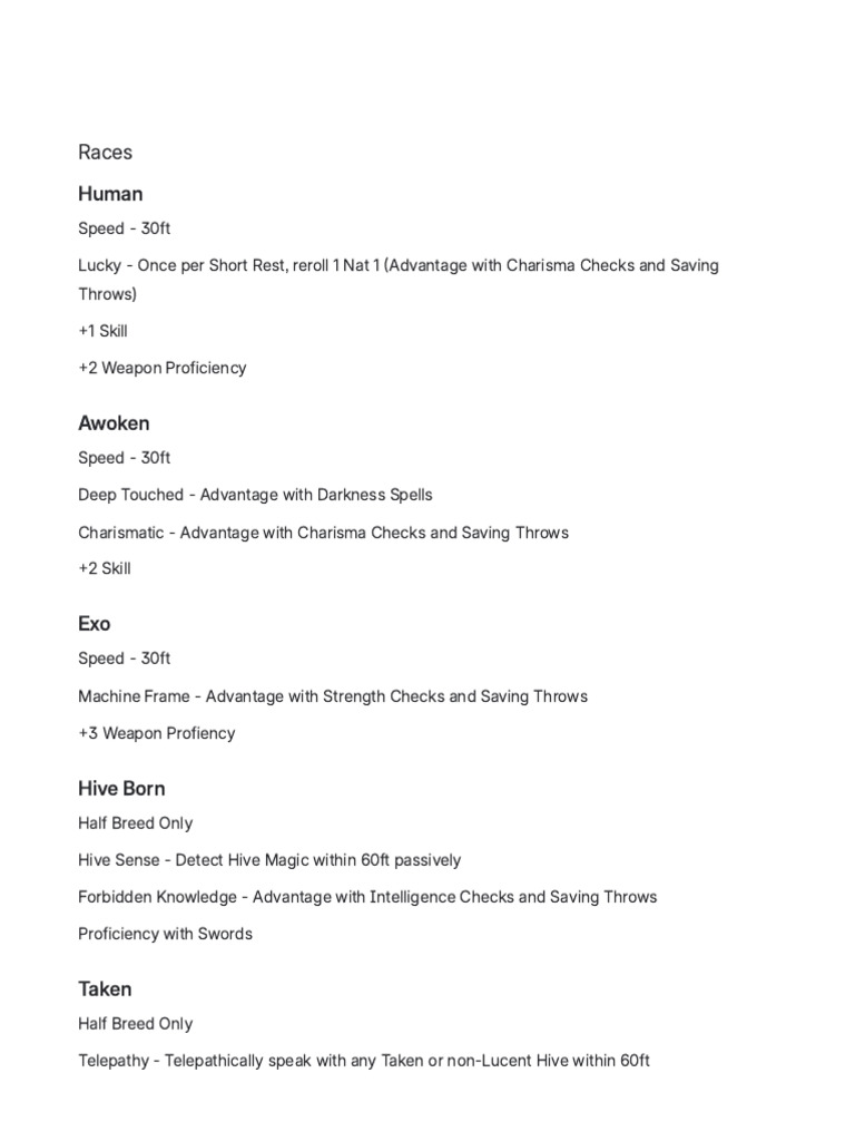 D2DnD Races 270925 191218 | PDF