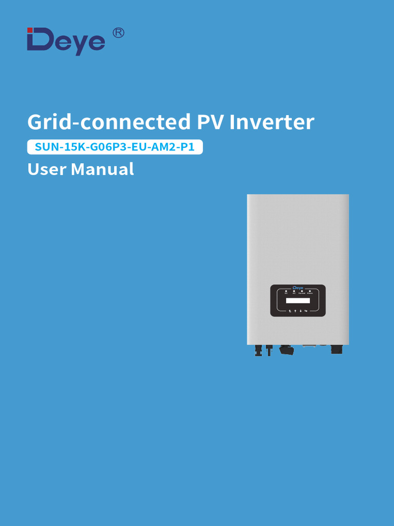 Grid-Connected PV Inverter User Manual | PDF | Photovoltaic System ...