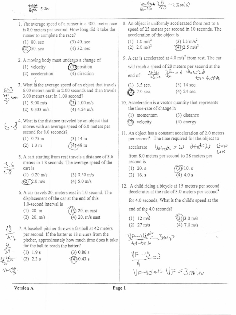 Average Speed and Acceleration Problems | PDF | Acceleration | Velocity