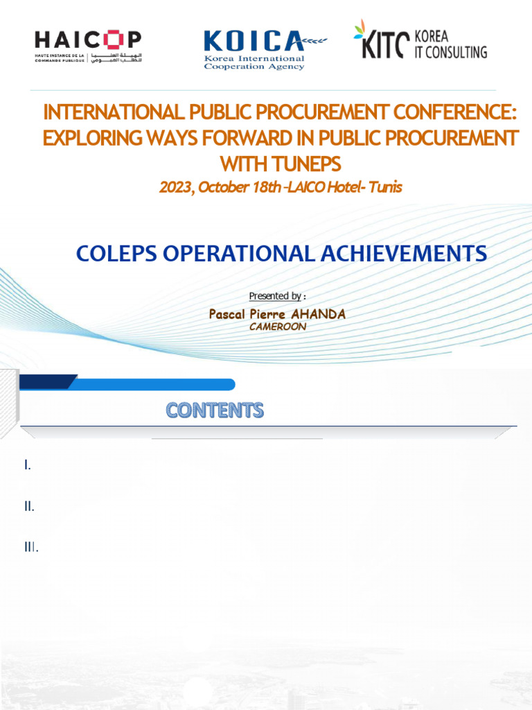 (COLEPS) - Presentation TUNIS 10 10 23 | PDF | Business