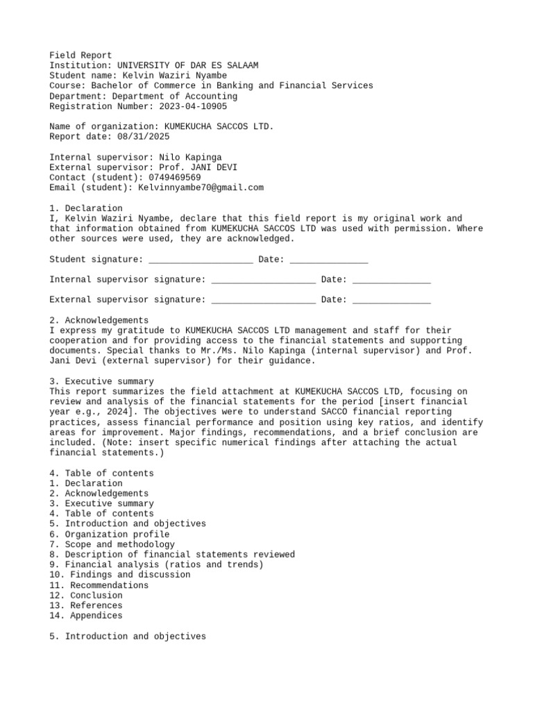 Field Report-WPS Office | PDF