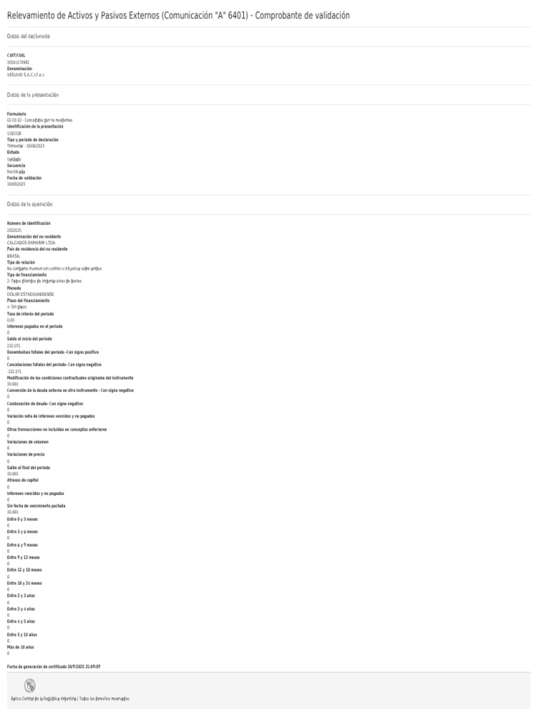 RAMARIN DetalleDeValidacion | PDF