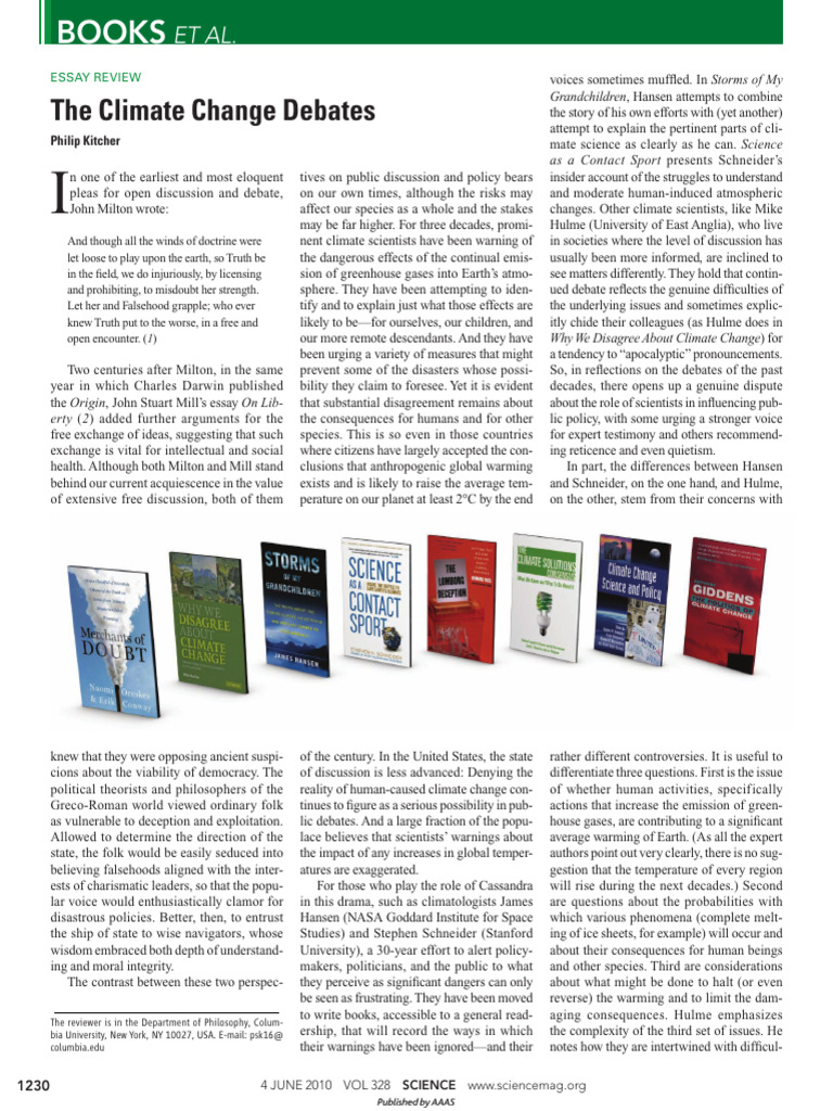 The Climate Change Debates | PDF