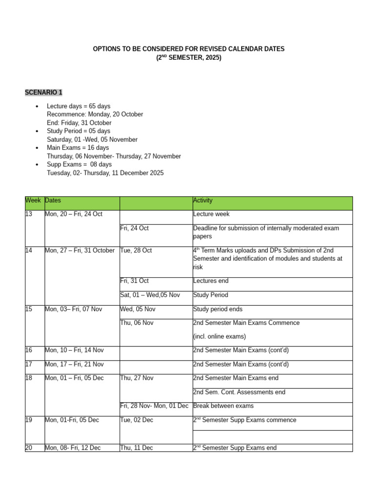 Revised Sessional Dates RR | PDF | Academic Term | Educational ...