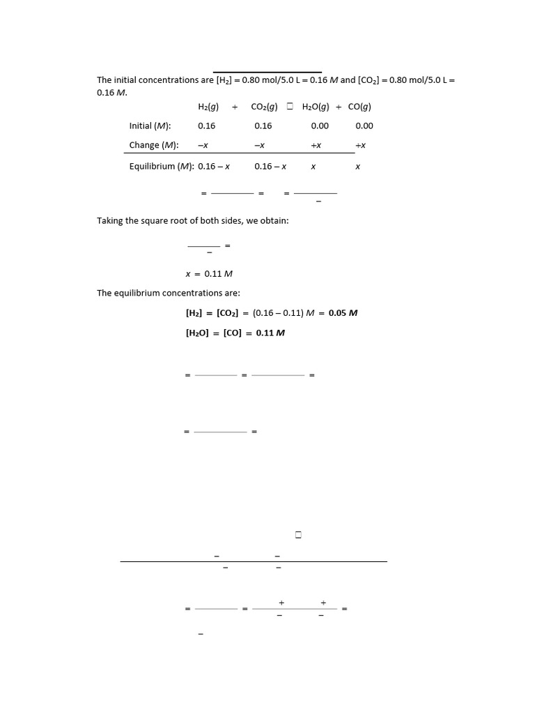 KC Worksheet Answers | PDF | Chemical Equilibrium | Unit Processes