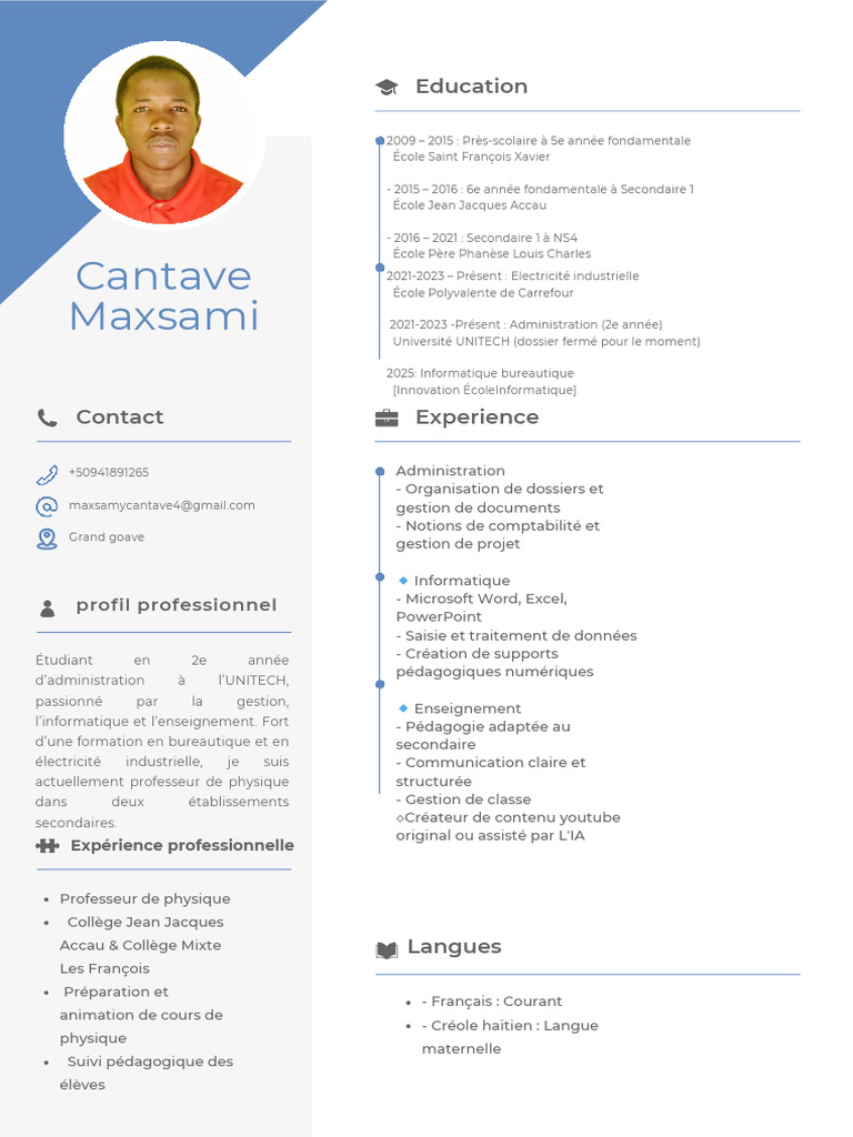 Professeur de physique et étudiant en admin | PDF | Pédagogie ...