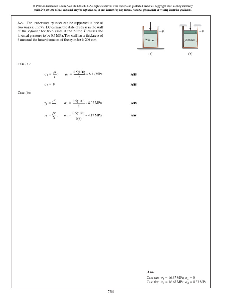 Stress Analysis of Thin-Walled Cylinders | PDF | Force | Stress (Mechanics)