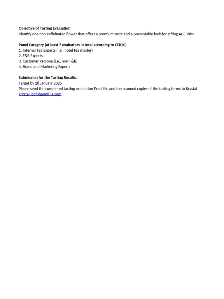Tasting Evaluation Form - Flower Tea For AGC Gift | PDF | Taste | Odor