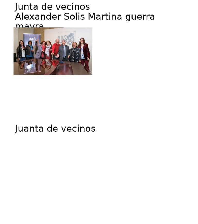 Junta de Vecinos Alexander Solis | PDF