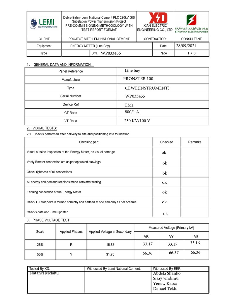 3 Energy Meter Line Bay | PDF | Electric Power Transmission | Physical ...