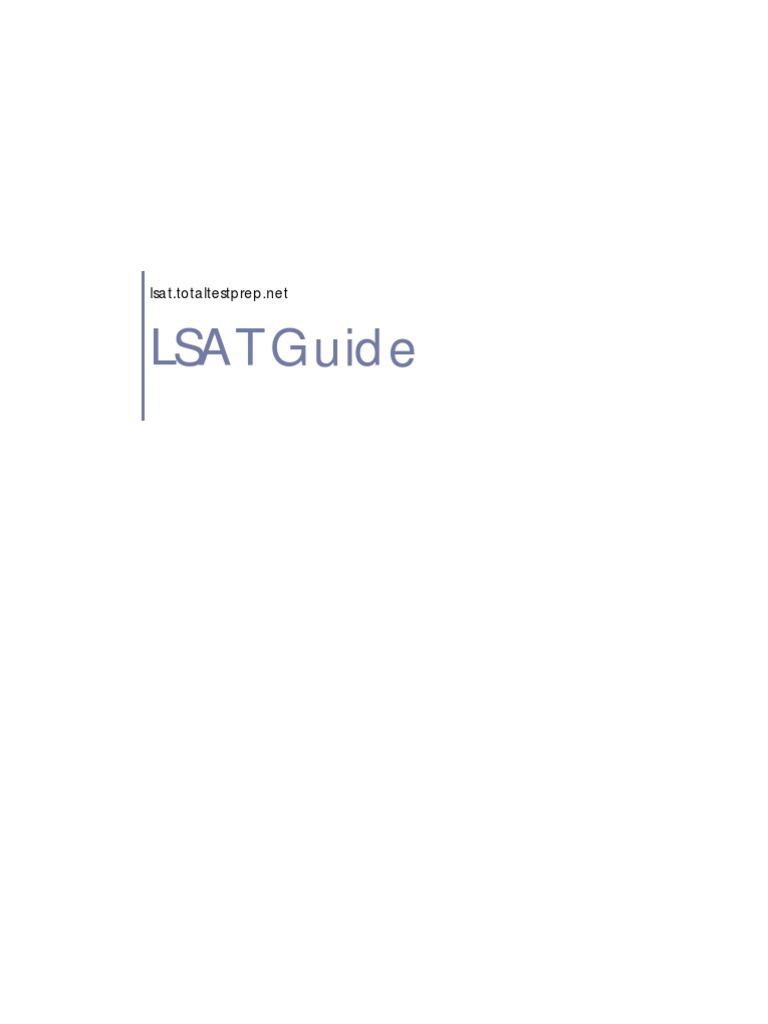 Lsat Guide | PDF | Law School Admission Test | Reading Comprehension