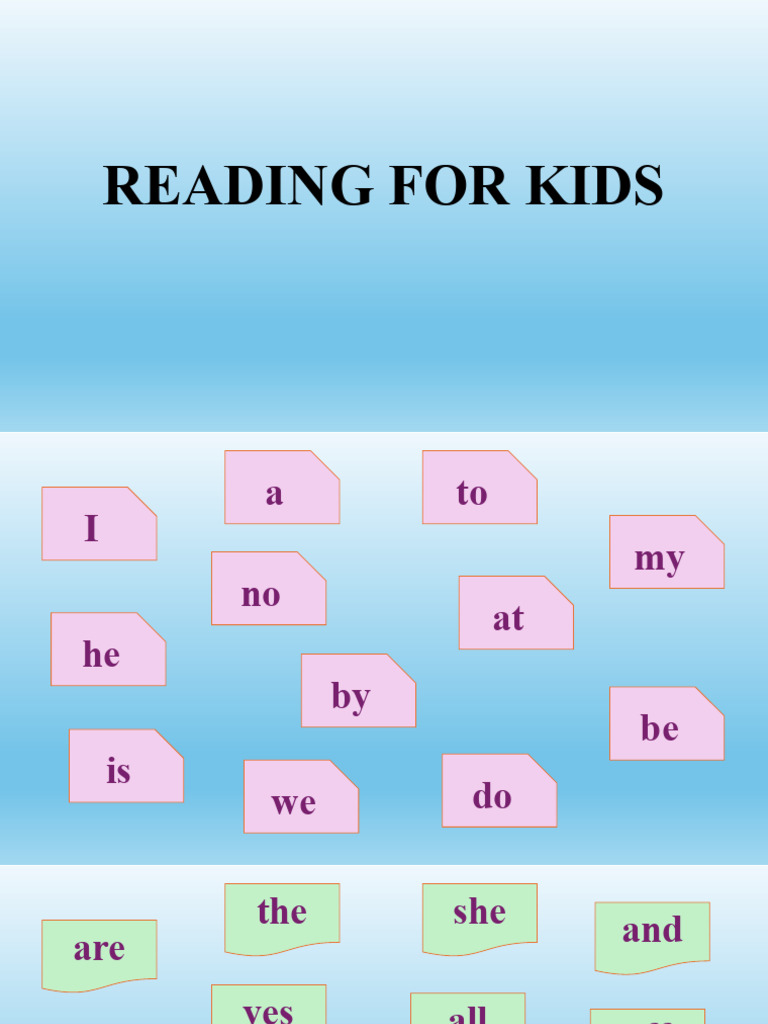 Reading For Kids Level 1 | PDF
