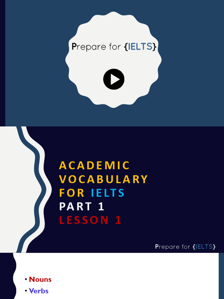 IELTS - Academic Words For English Slides | PDF | Cost Of Living ...