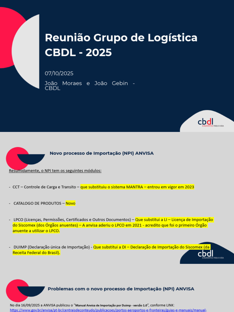 Grupo de Logística CBDL - 07.10.2025 - Rev.01 | PDF